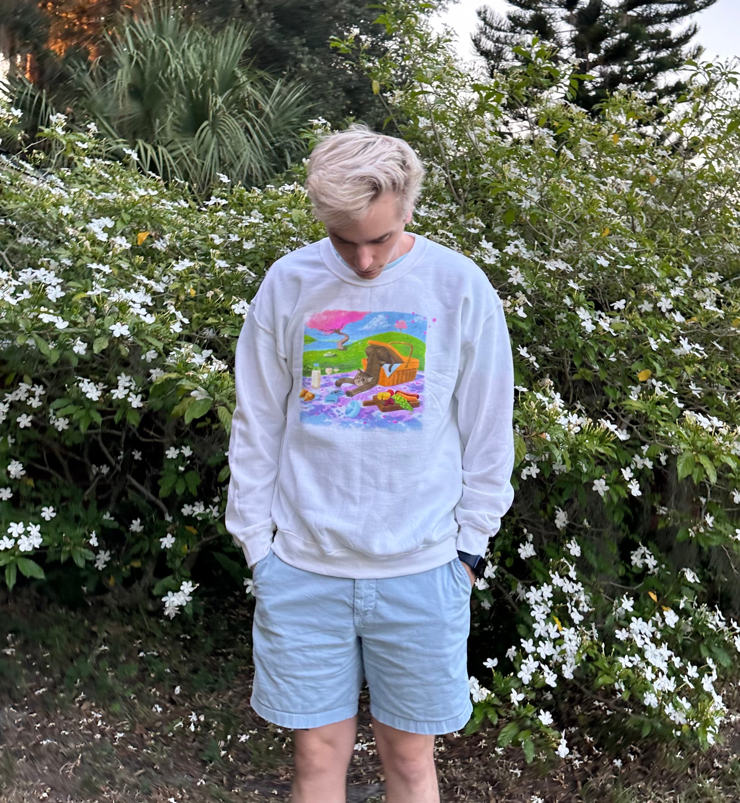 Bim Bim White Crewneck - Official Drew Gooden Shop